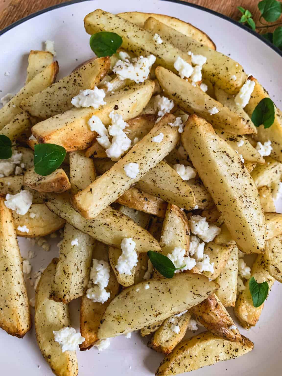 Greek Fries (Oven and Air Fryer) - Cooking With Ayeh