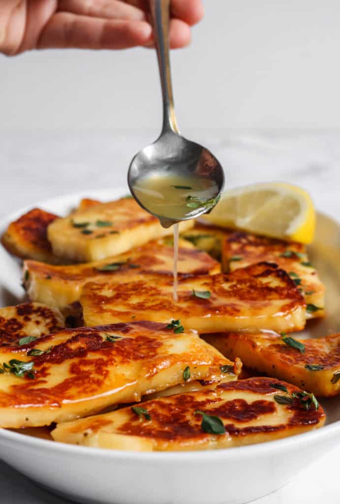 Honey Glazed Halloumi - Cooking With Ayeh