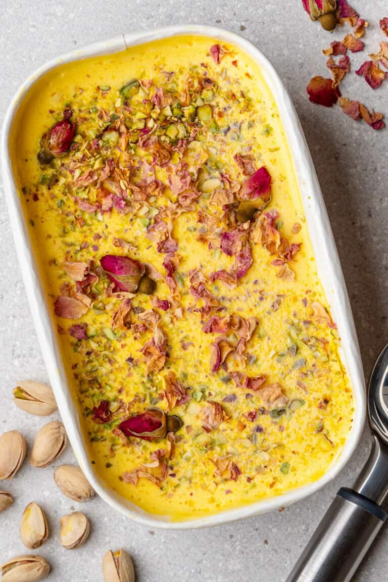 Persian Ice Cream - Bastani Sonnati (Cheat Method) - Cooking With Ayeh