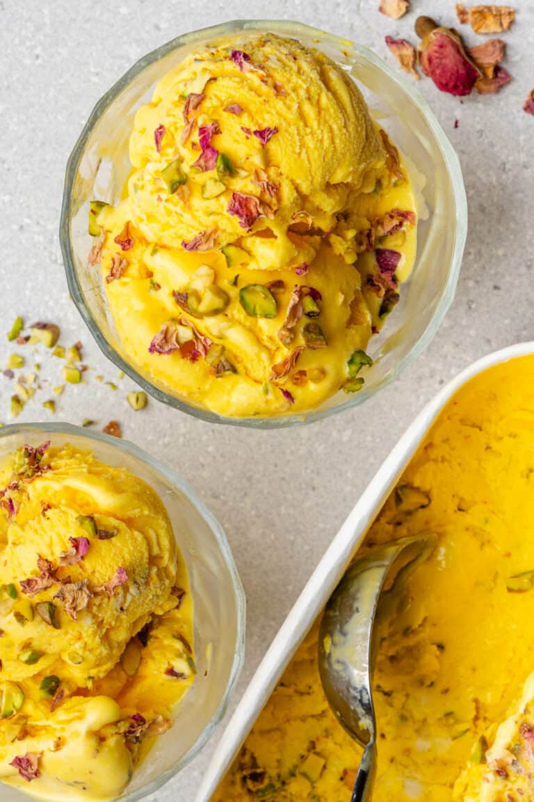 Persian Ice Cream - Bastani Sonnati (Cheat Method) - Cooking With Ayeh