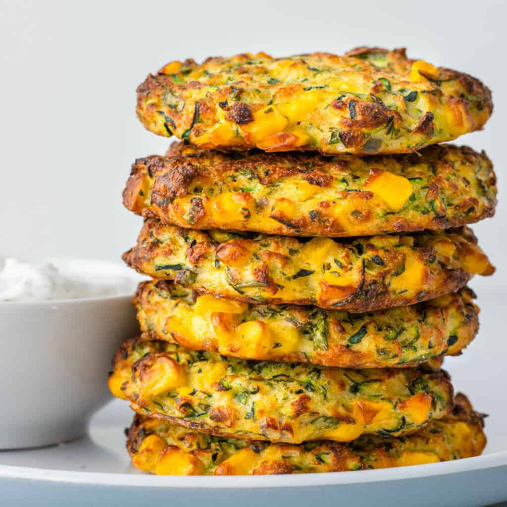 Zucchini Corn Fritters - Cooking With Ayeh