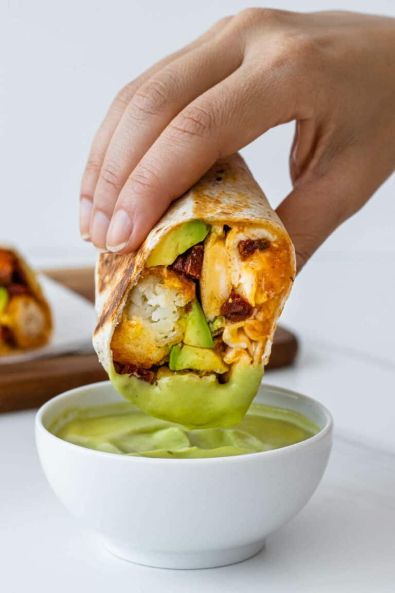 Vegetarian Breakfast Burrito - Cooking With Ayeh