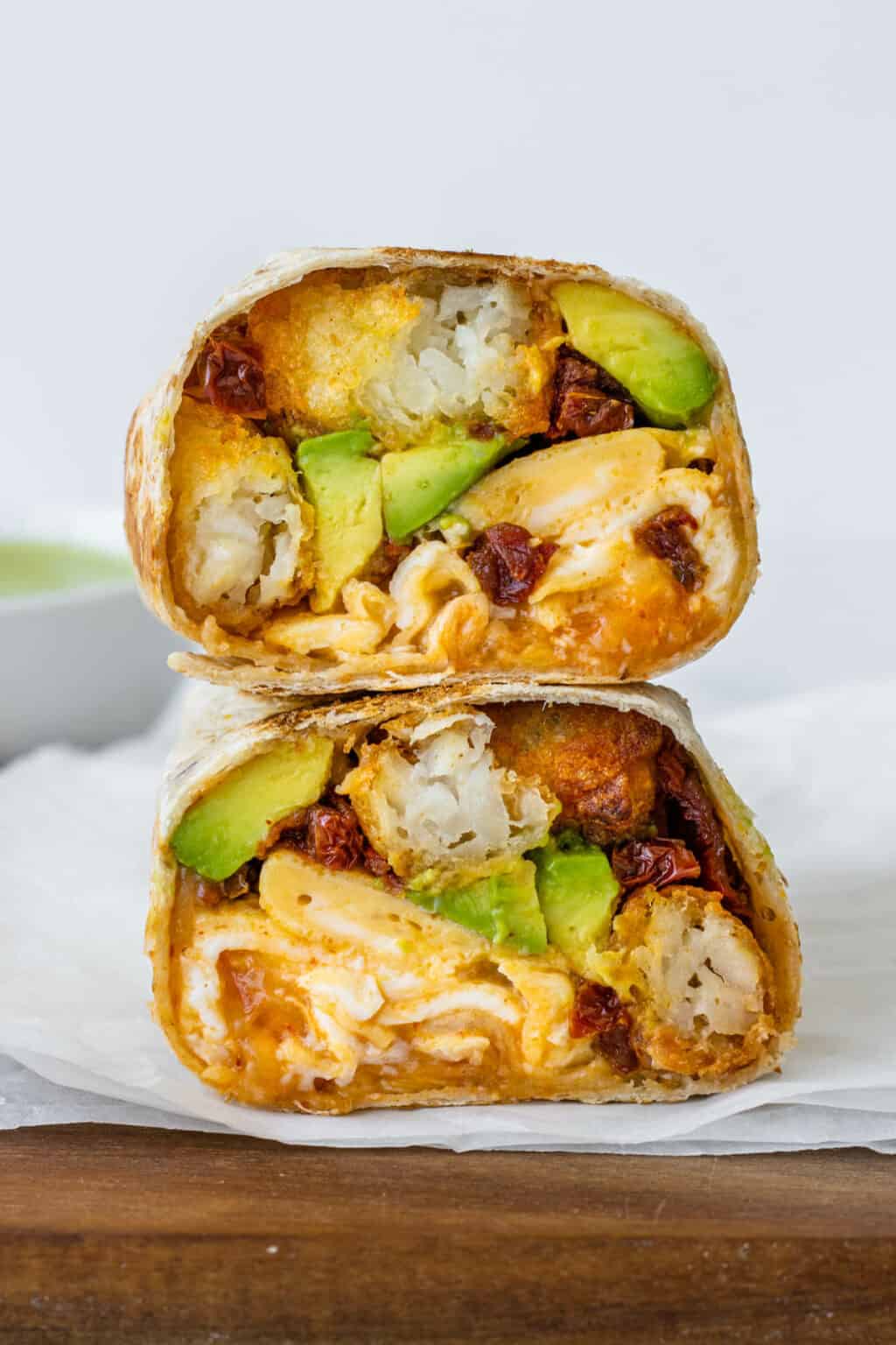 Vegetarian Breakfast Burrito - Cooking With Ayeh