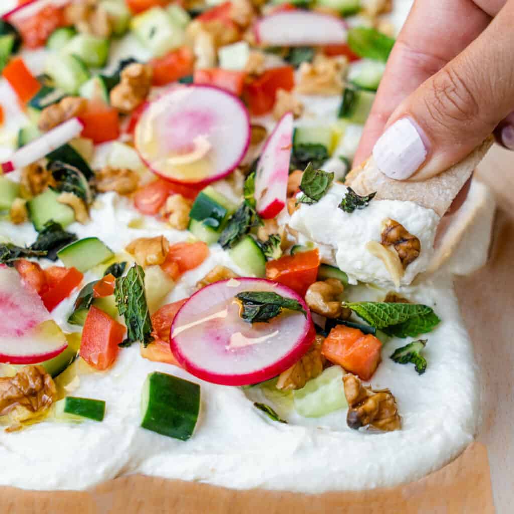 Persian Whipped Feta Butter Board - Cooking With Ayeh
