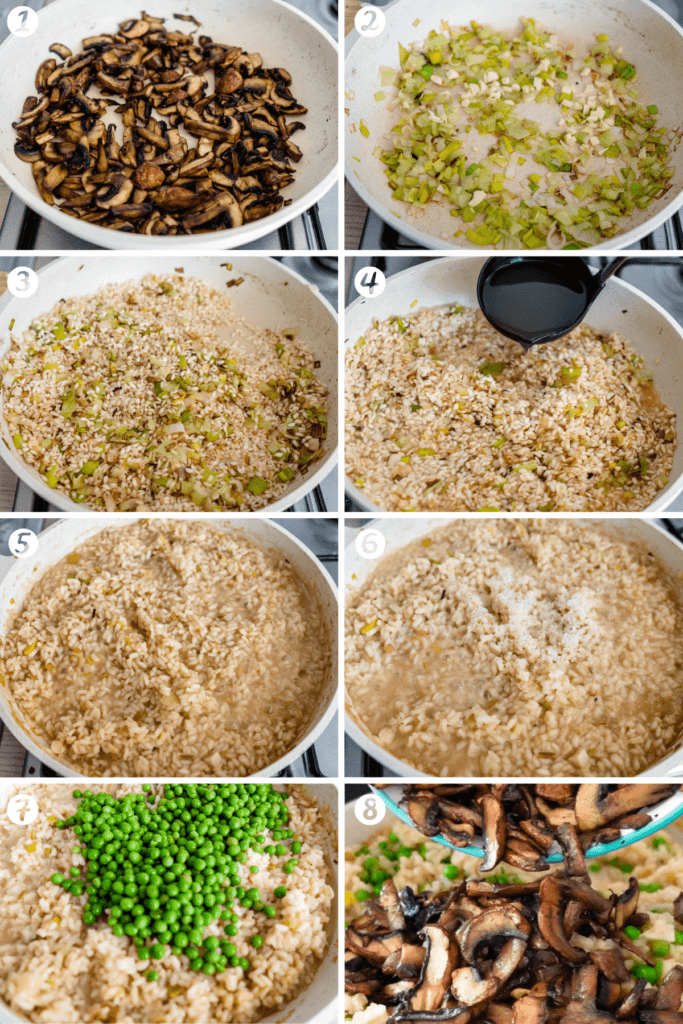 Mushroom and Pea Risotto (Easy One Pan) - Cooking With Ayeh