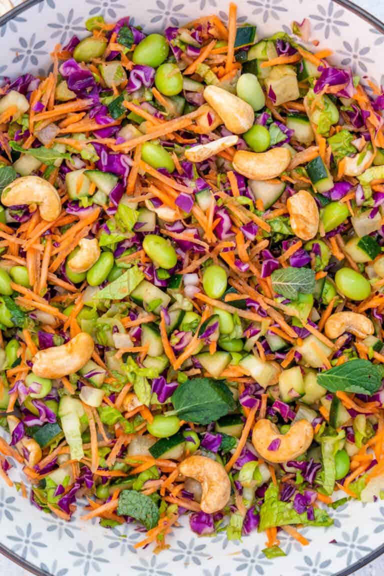 Chopped Asian Salad (Miso Dressing) - Cooking With Ayeh