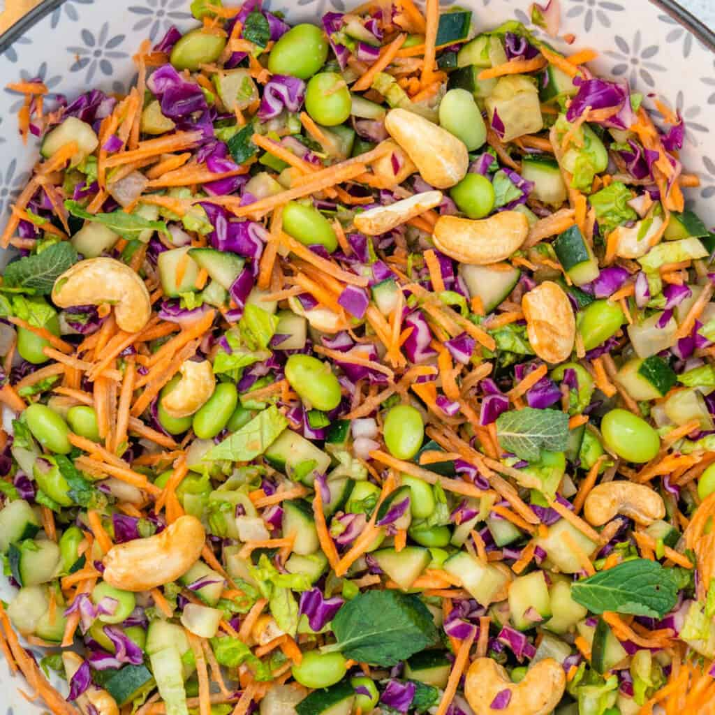 Chopped Asian Salad (Miso Dressing) - Cooking With Ayeh
