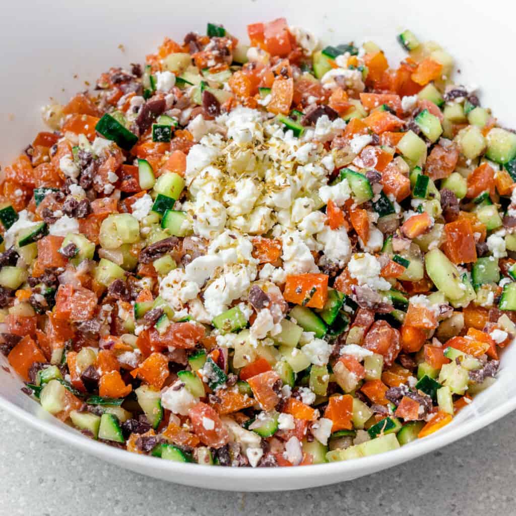 Chopped Greek Salad - Cooking With Ayeh