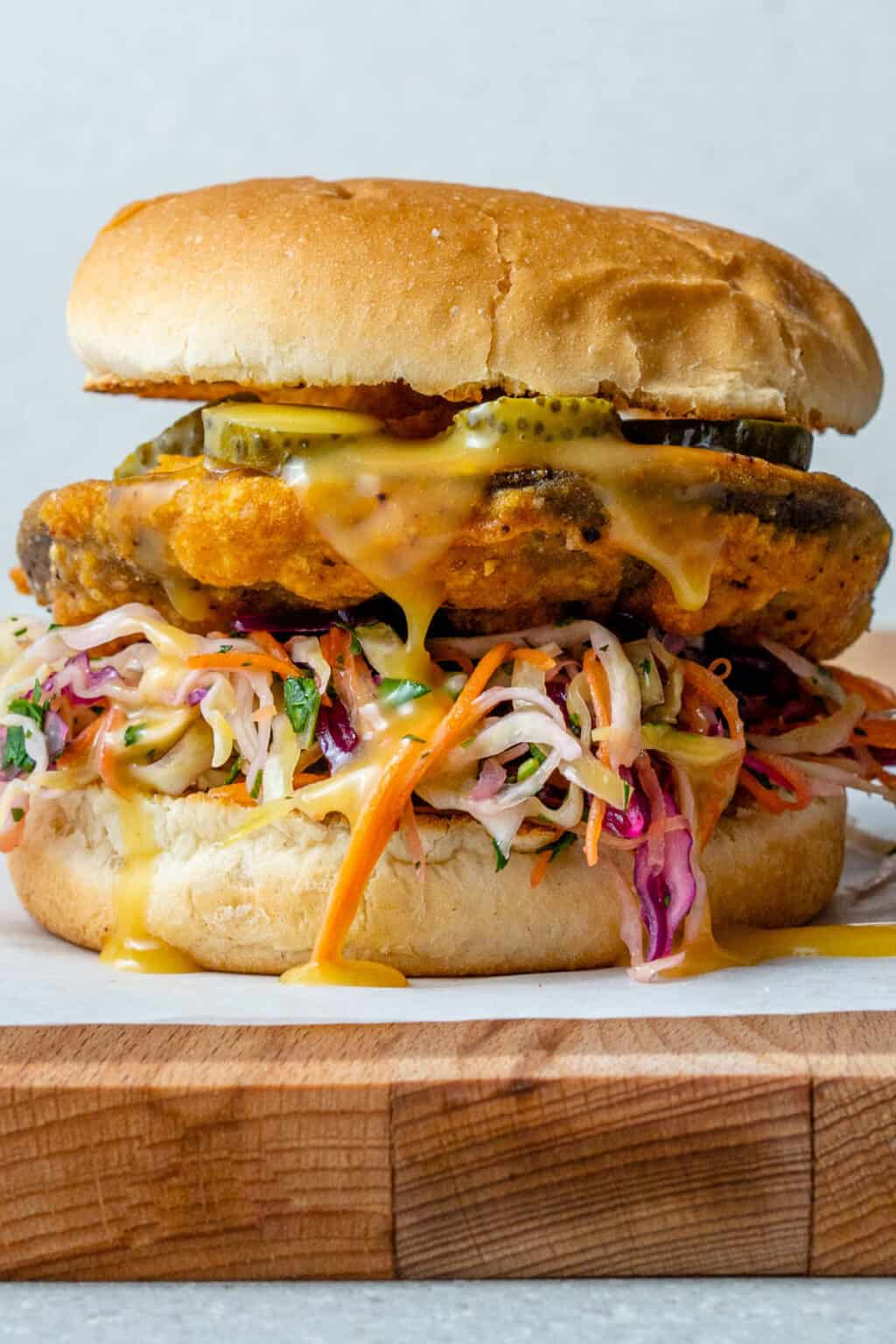 Vegan Chicken Sandwich (Fried & Crispy) - Cooking With Ayeh