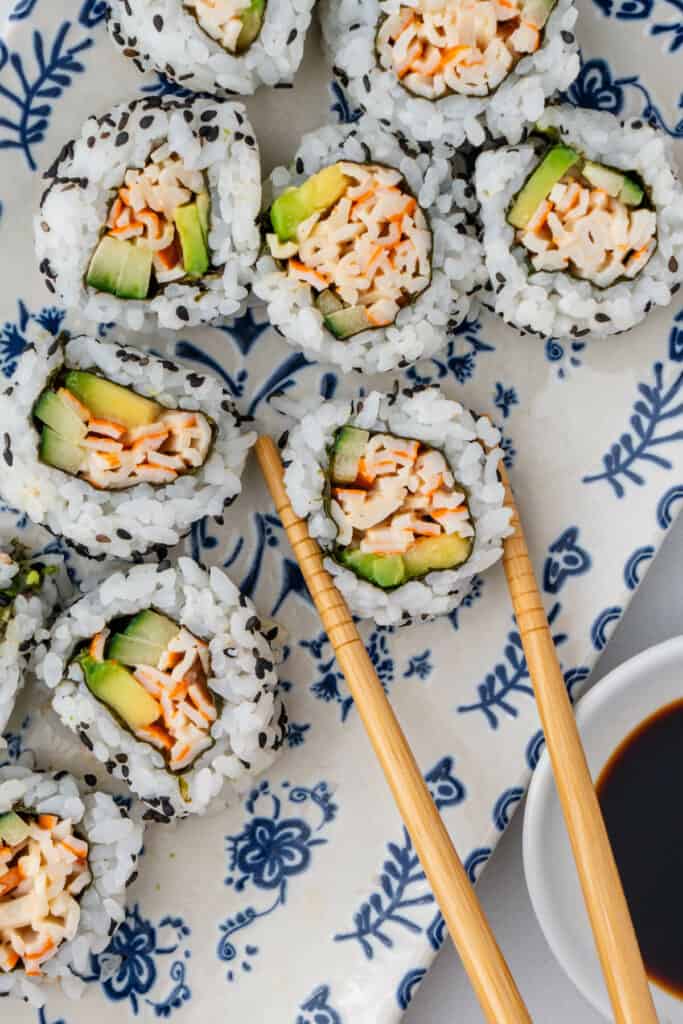 Kani Sushi (Spicy Crab Roll) - Easy Steps - Cooking With Ayeh