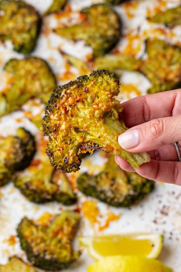 Smashed Broccoli (Crispy, Cheesy, Full of Flavor) - Cooking With Ayeh