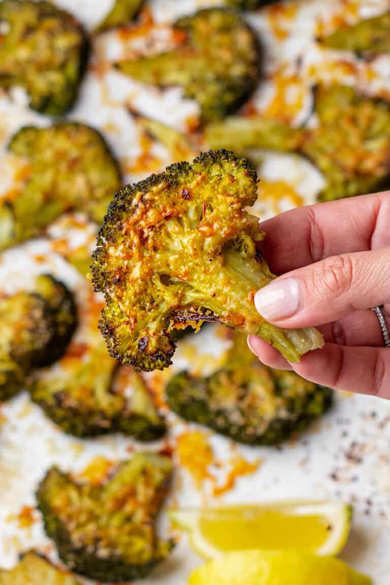 Smashed Broccoli (Crispy, Cheesy, Full of Flavor) - Cooking With Ayeh