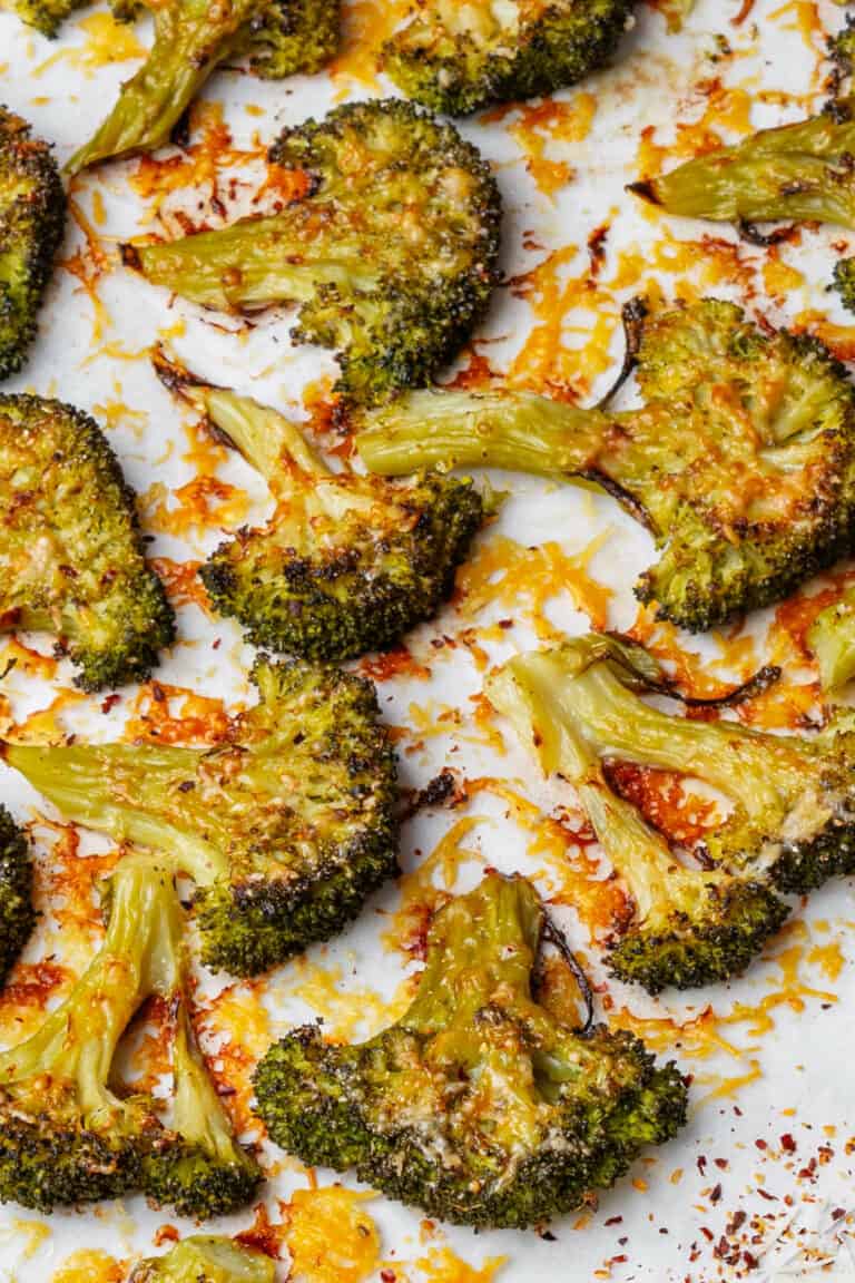 Smashed Broccoli (Crispy, Cheesy, Full of Flavor) - Cooking With Ayeh