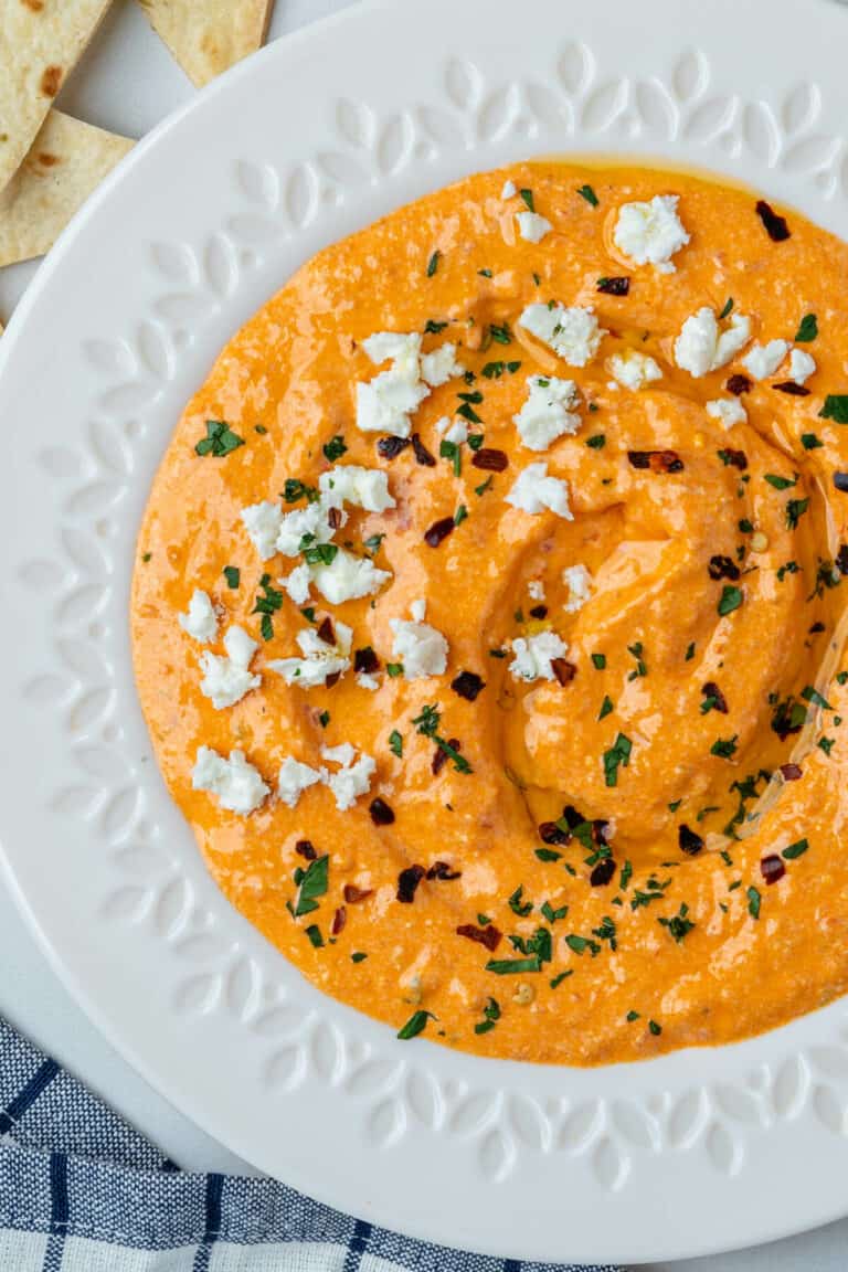 Tirokafteri (Greek Spicy Feta Dip) - Cooking With Ayeh