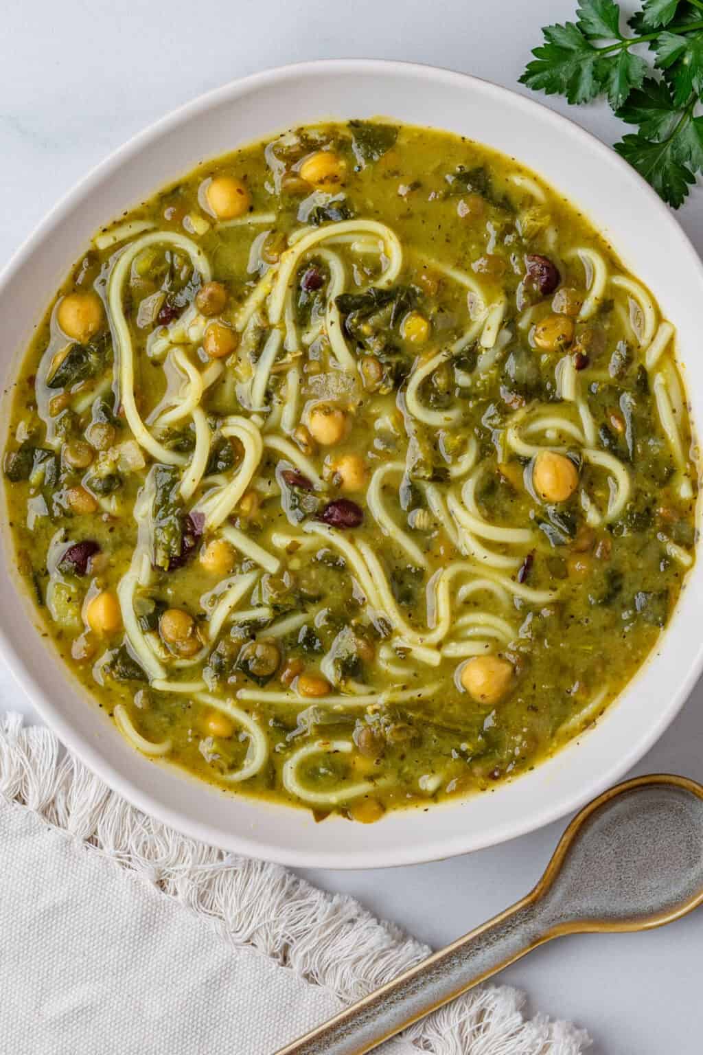 Ash Reshteh (Persian Noodle Soup) - Cooking With Ayeh