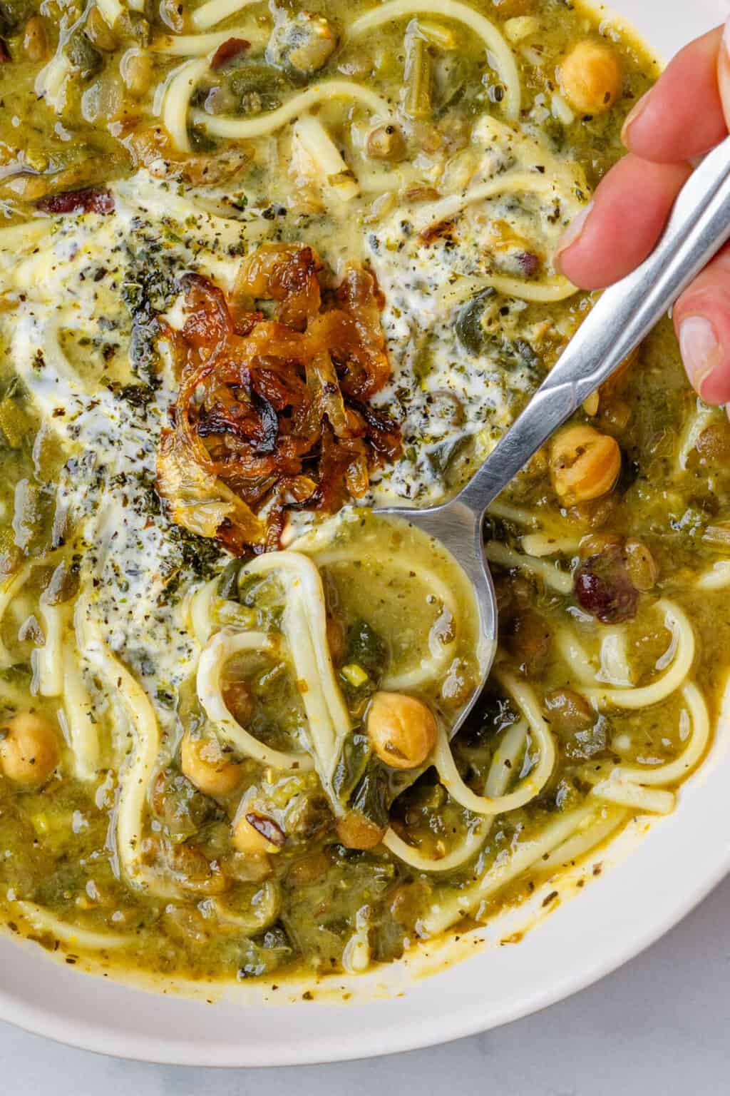 Ash Reshteh (Persian Noodle Soup) - Cooking With Ayeh