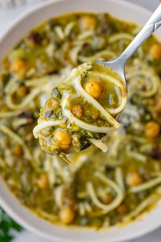 Ash Reshteh (Persian Noodle Soup) - Cooking With Ayeh