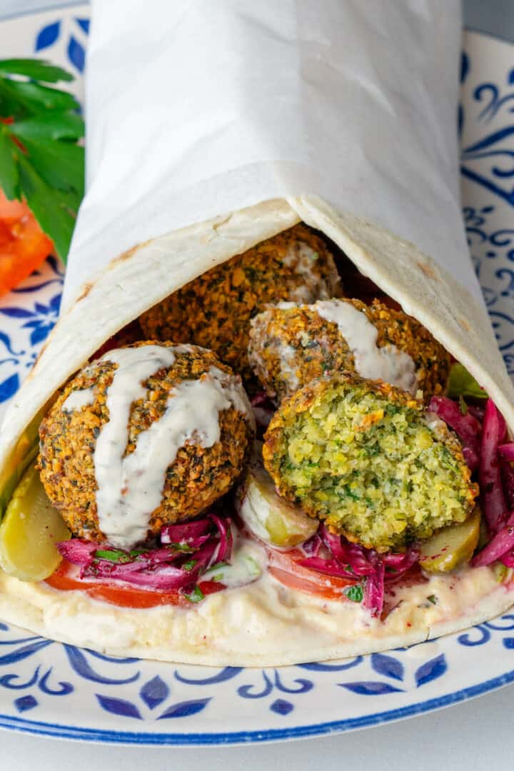 Falafel Wrap (Packed with Flavor & Protein) - Cooking With Ayeh