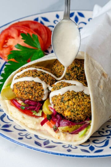 Falafel Wrap (Packed with Flavor & Protein) - Cooking With Ayeh