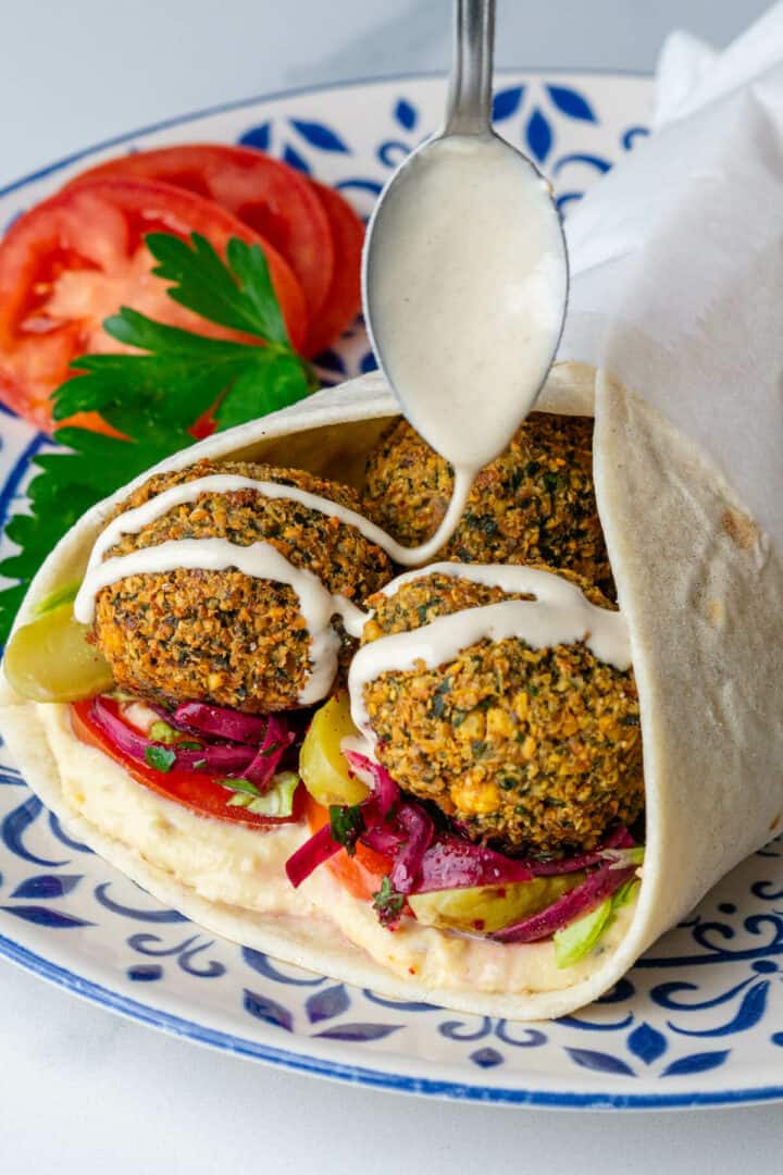 Falafel Wrap (Packed with Flavor & Protein) - Cooking With Ayeh