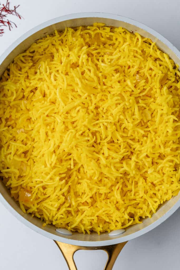 Saffron Rice (Fluffy and Ready in 20 Minutes) - Cooking With Ayeh
