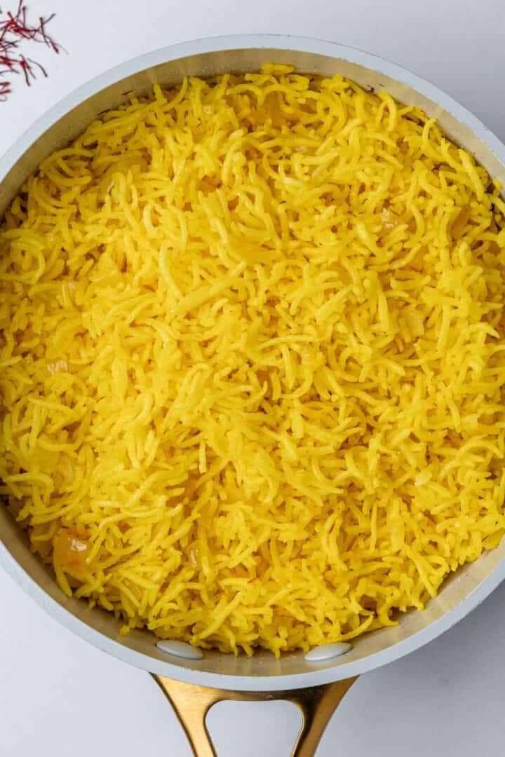Saffron Rice (Fluffy and Ready in 20 Minutes) - Cooking With Ayeh