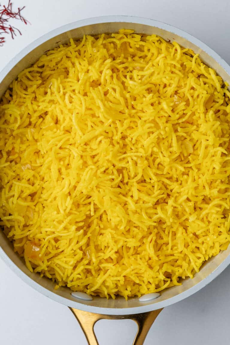 Saffron Rice (Fluffy and Ready in 20 Minutes) - Cooking With Ayeh