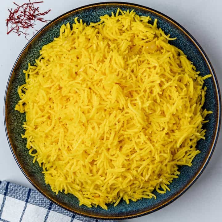 Saffron Rice (Fluffy and Ready in 20 Minutes) - Cooking With Ayeh