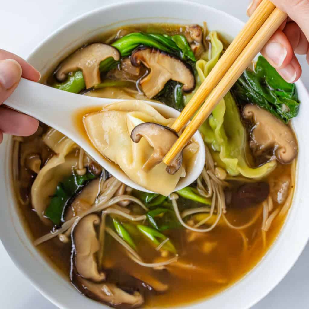 Dumpling Bake (Viral One Pan Dumplings) - Cooking With Ayeh