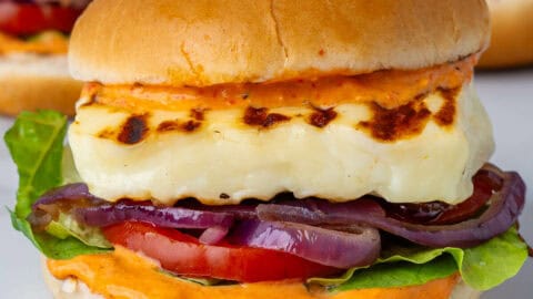 how to fry halloumi burgers