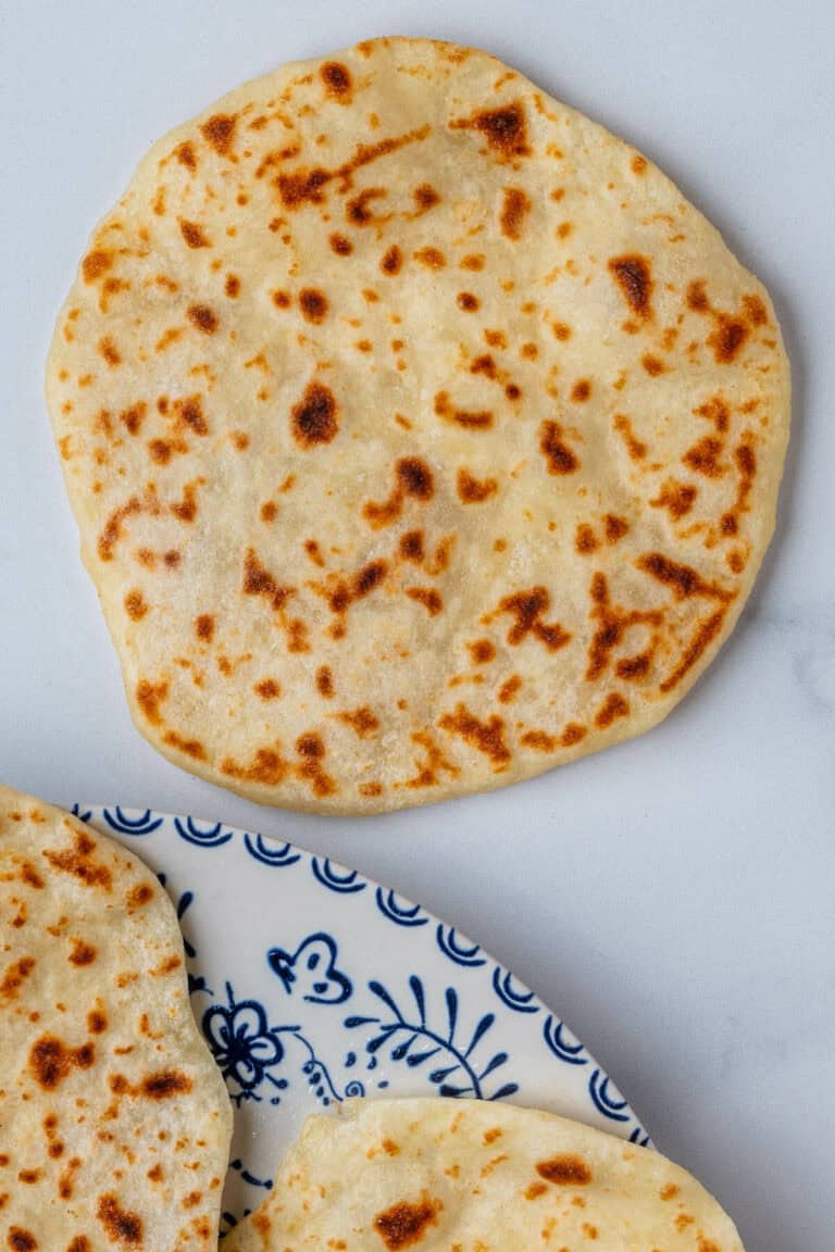 Yogurt Flatbread (No Yeast with 2 Ingredients) - Cooking With Ayeh