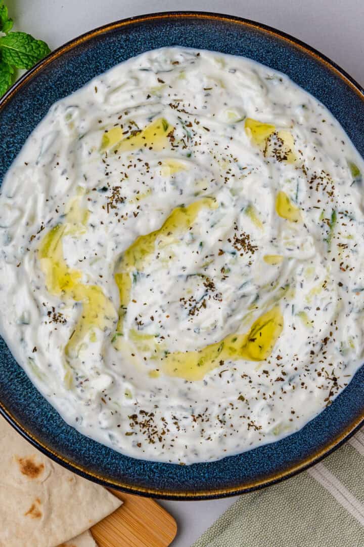 Cacik - Turkish Yogurt Cucumber Dip (Made in 15 Minutes) - Cooking With ...