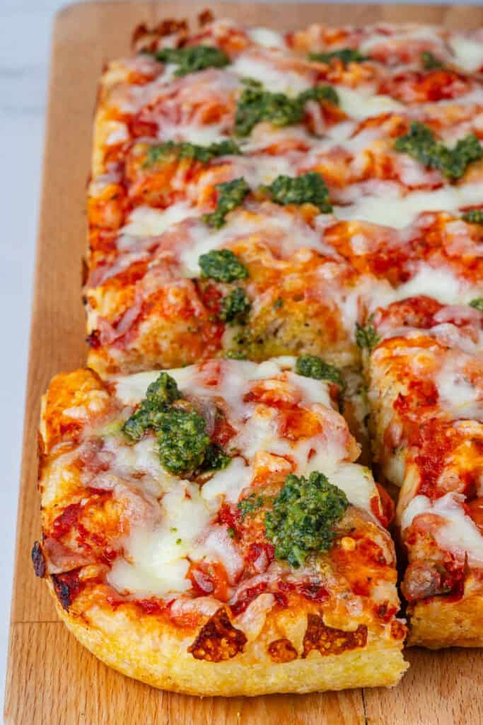 Focaccia Pizza (Easy No Knead Dough) - Cooking With Ayeh