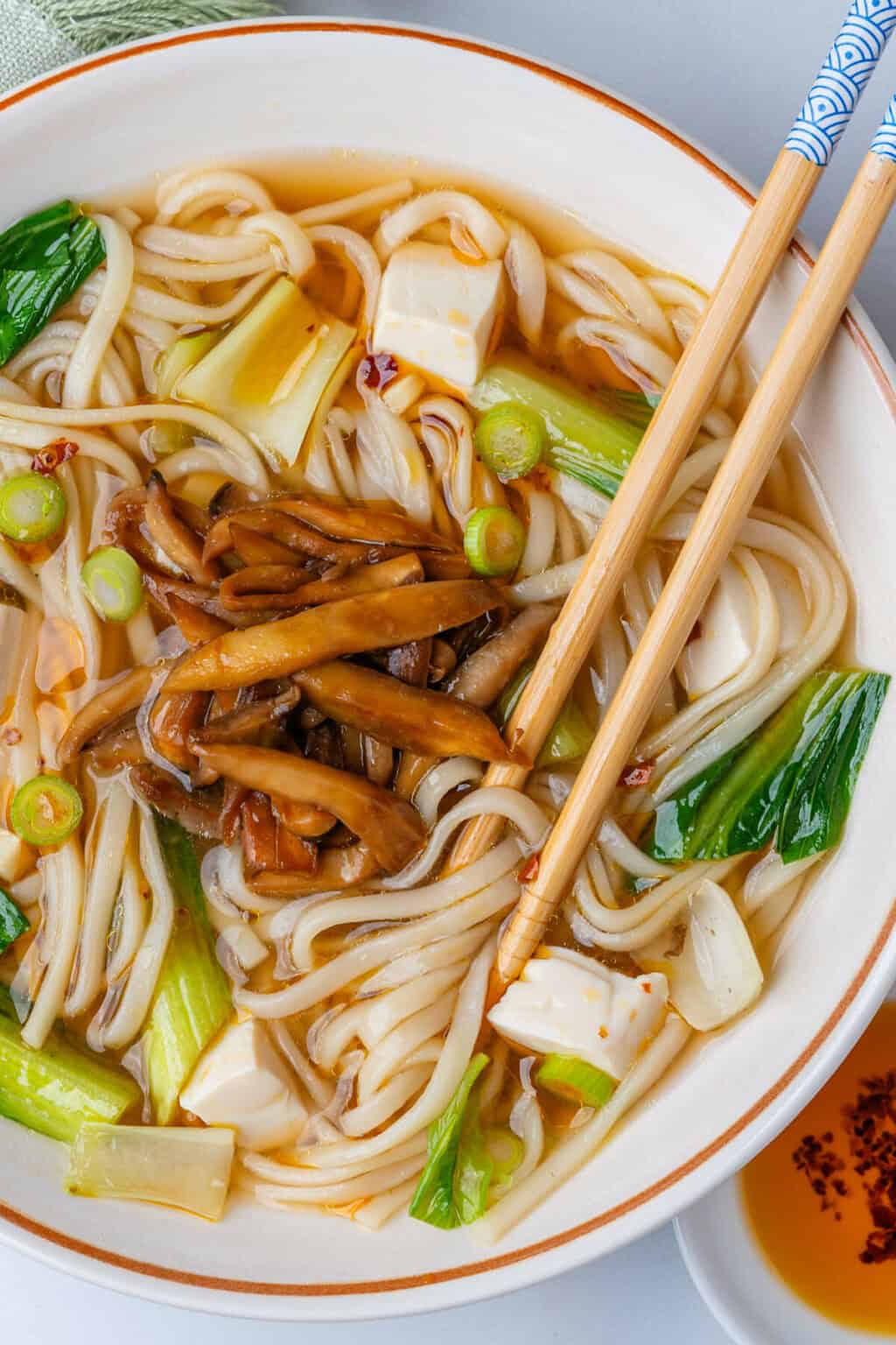 Udon Noodle Soup - Miso Broth (Ready in 20 Minutes) - Cooking With Ayeh