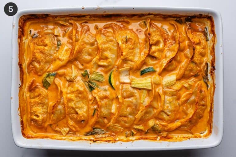 Dumpling Bake (Viral One Pan Dumplings) - Cooking With Ayeh