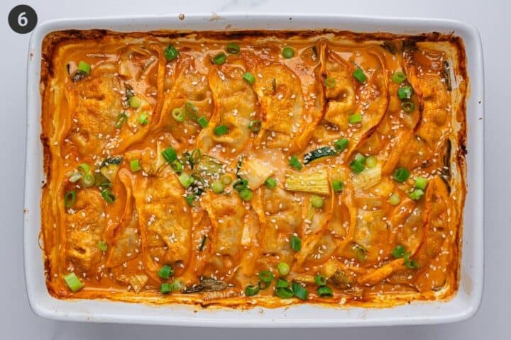 Dumpling Bake (Viral One Pan Dumplings) - Cooking With Ayeh